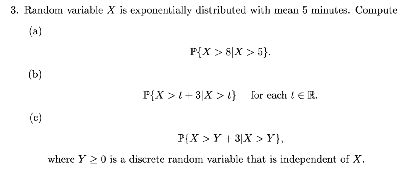 Solved 3. Random variable X is exponentially distributed | Chegg.com