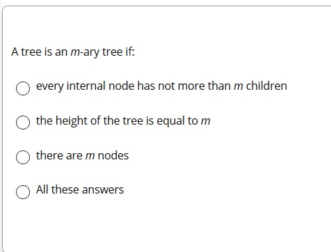Solved A tree with n vertices has: one edge per vertex On - | Chegg.com