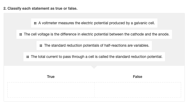 Solved 2. Classify each statement as true or false. A | Chegg.com