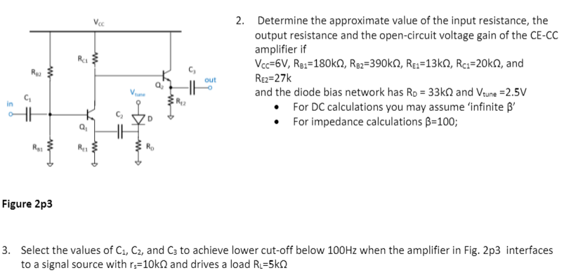 Solved V Ra } R w 2. Determine the approximate value of the | Chegg.com