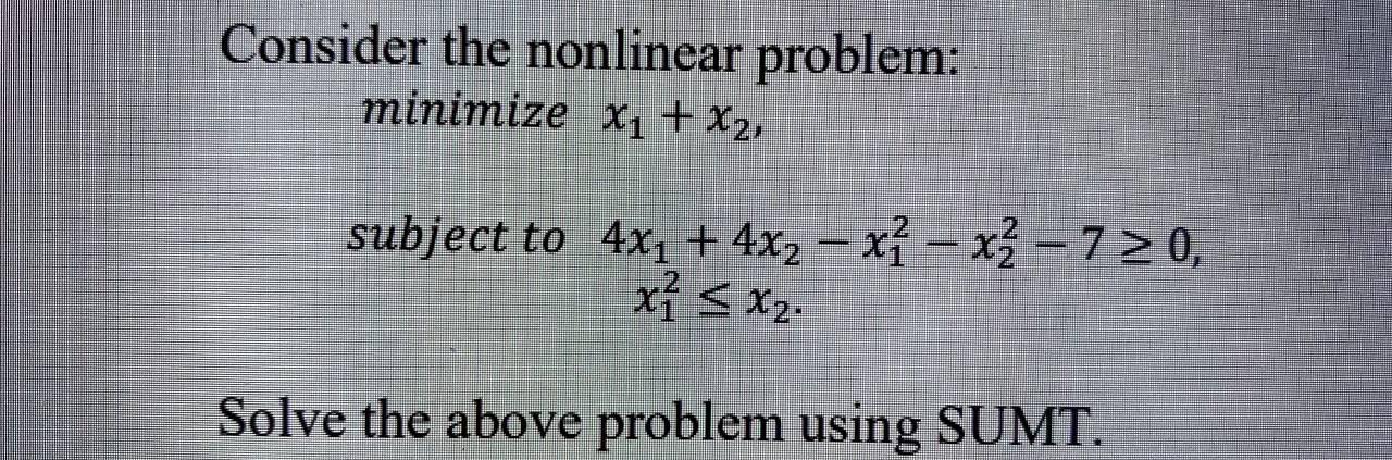Solved Help me to solve this SUMT (Penalty function method), | Chegg.com