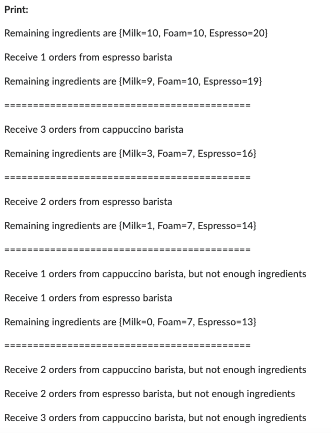 Solved Your task is to simulate a coffee shop using the | Chegg.com