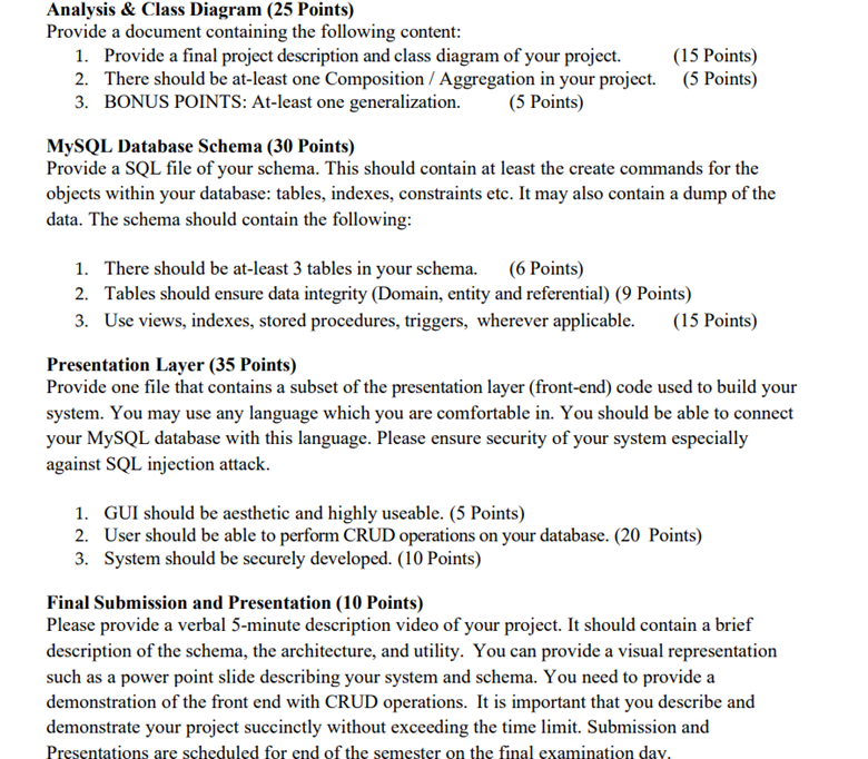Solved PLEASE HELP URGENTLY This document describes the | Chegg.com