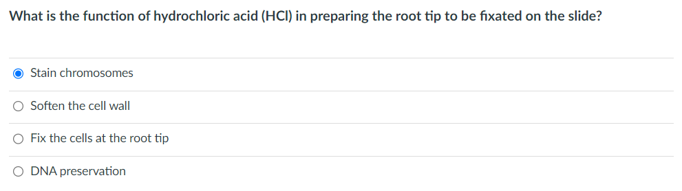 Solved What is the function of hydrochloric acid (HCl) in | Chegg.com