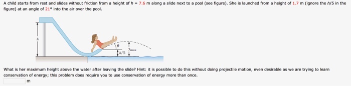 Solved A child starts from rest and slides without friction | Chegg.com