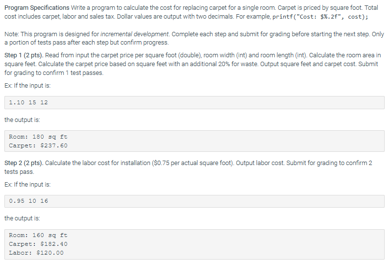 Solved Program Specifications Write a program to calculate | Chegg.com