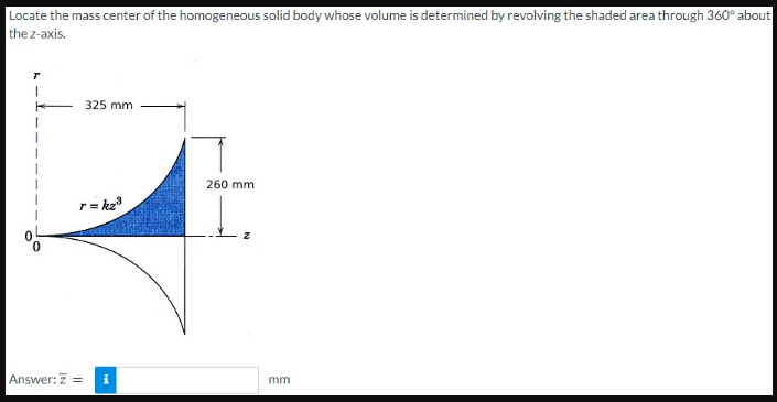 Solved Locate the mass center of the homogeneous solid body | Chegg.com