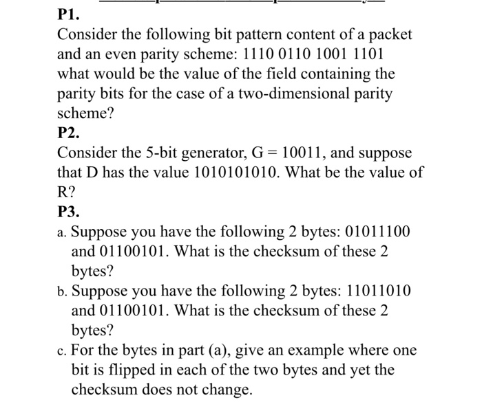 Solved P1. Consider the following bit pattern content of a | Chegg.com