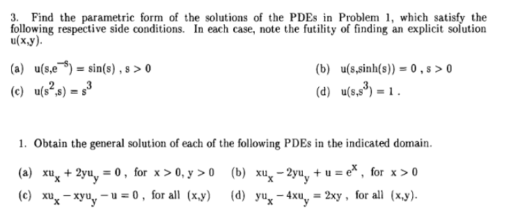 Solved 3. Find the parametric form of the solutions of the | Chegg.com