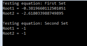 Solved - Design a class named QuadraticEquation for a | Chegg.com