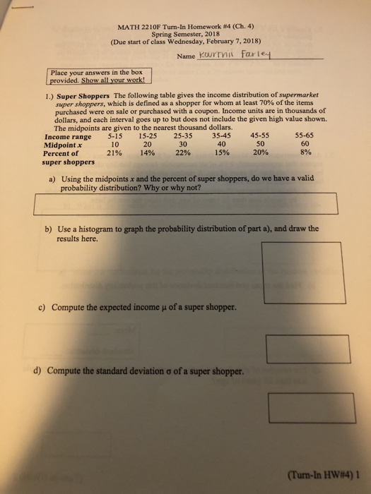 Solved MATH 221 OF Turn-In Homework #4 (Ch.4) Spring | Chegg.com