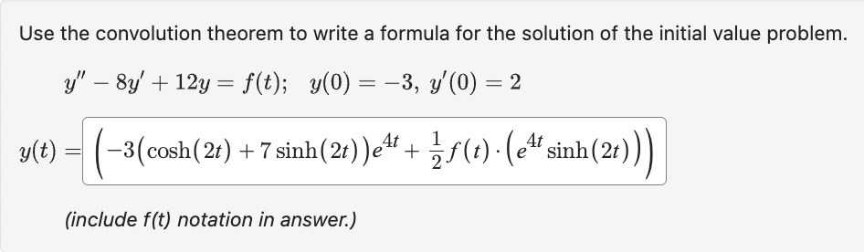 Solved Use the convolution theorem to write a formula for | Chegg.com