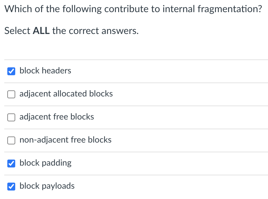 Solved Which of the following contribute to internal | Chegg.com