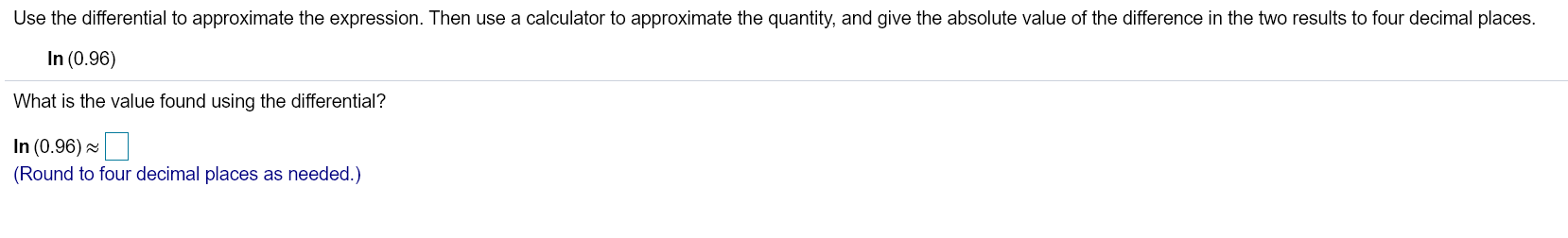 Solved Use the differential to approximate the quantity. | Chegg.com