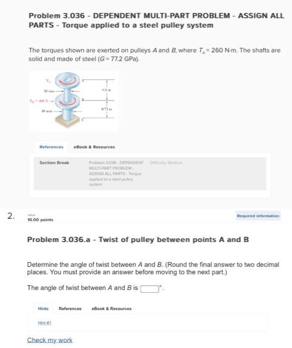 Solved Problem 3.036-DEPENDENT MULTI-PART PROBLEM-ASSIGN ALL | Chegg.com