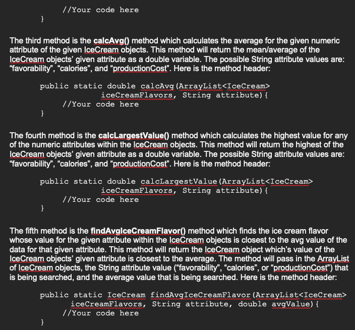 Solved Programming Project 7 - Ice Cream Analysis 2 Program | Chegg.com