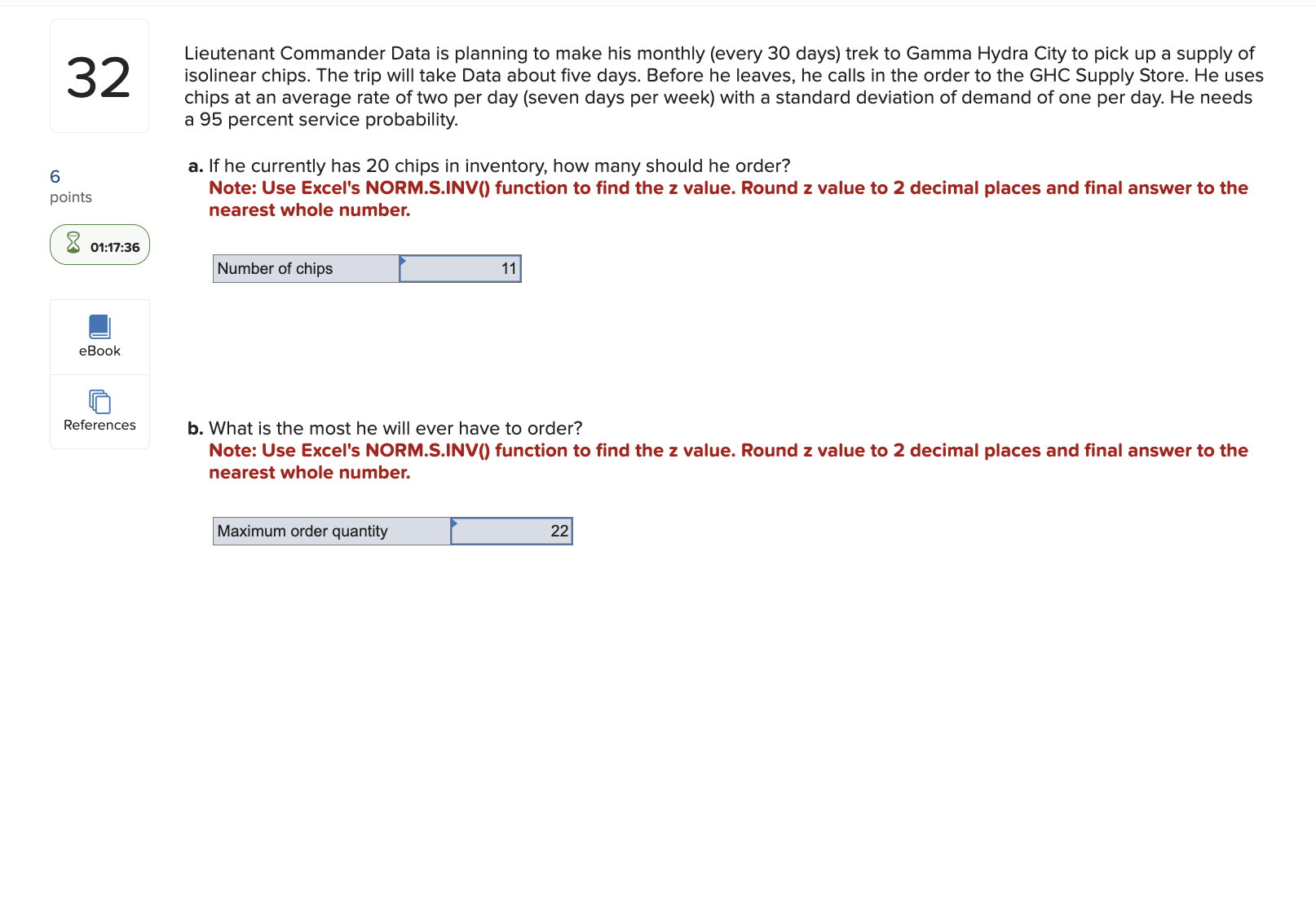 Solved Lieutenant Commander Data is planning to make his | Chegg.com