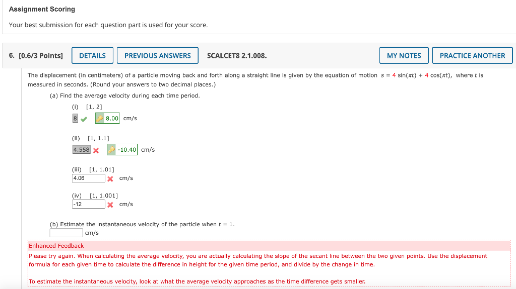 Solved Assignment Scoring Your best submission for each | Chegg.com