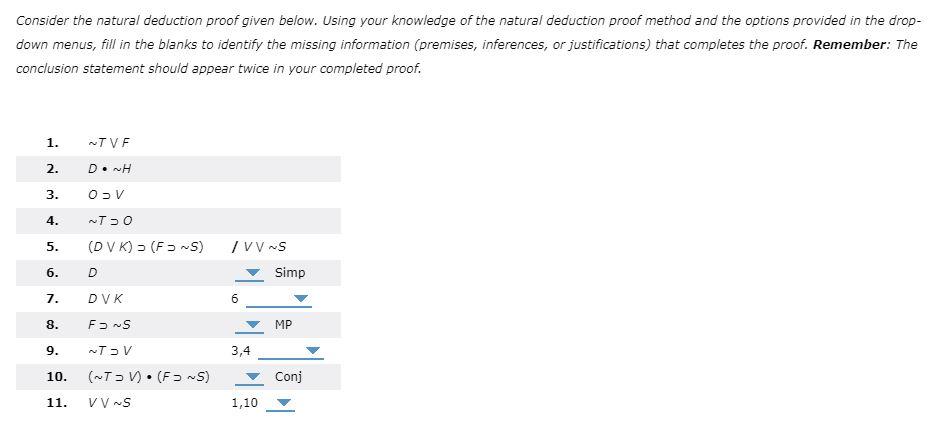 Solved Consider the natural deduction proof given below. | Chegg.com Solved Consider the natural deduction proof given below. | Chegg.com