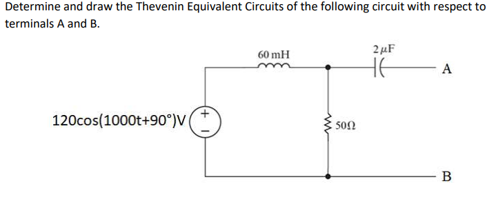Solved Determine and draw the Thevenin Equivalent Circuits | Chegg.com