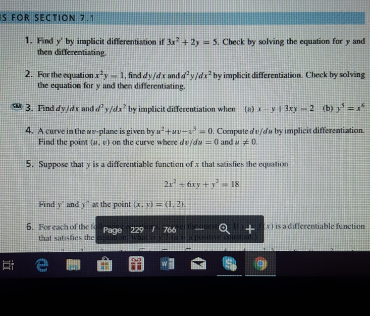 Solved 1. Find y by implicit differentiation if 3x2 +2y 5. | Chegg.com