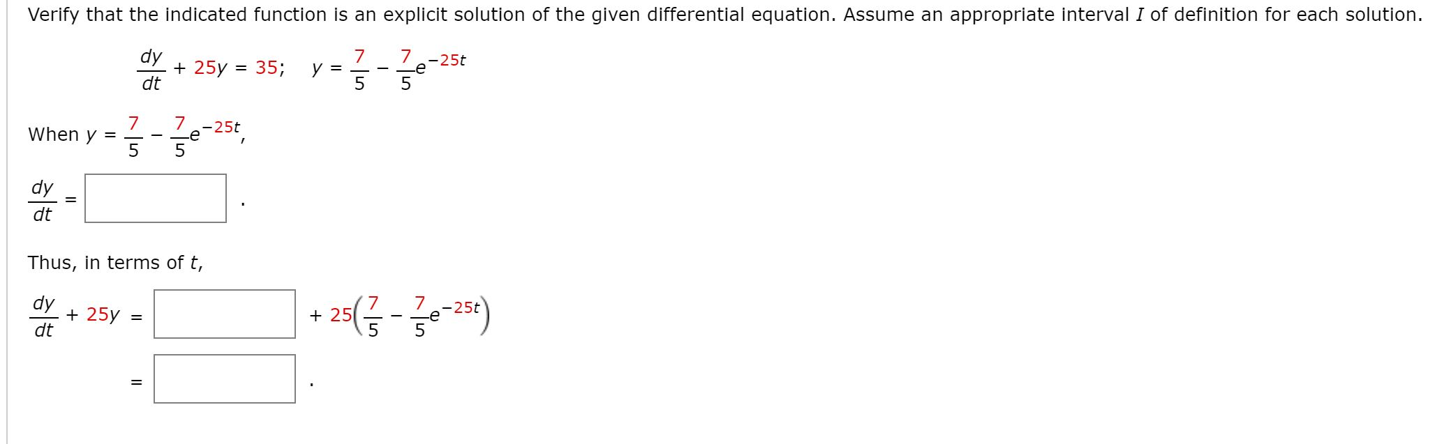 Solved Verify that the indicated function is an explicit | Chegg.com