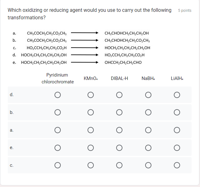 Solved Which oxidizing or reducing agent would you use to | Chegg.com