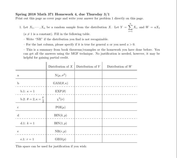 Solved Spring 2018 Math 371 Homework 4, due Thursday 3/1 | Chegg.com