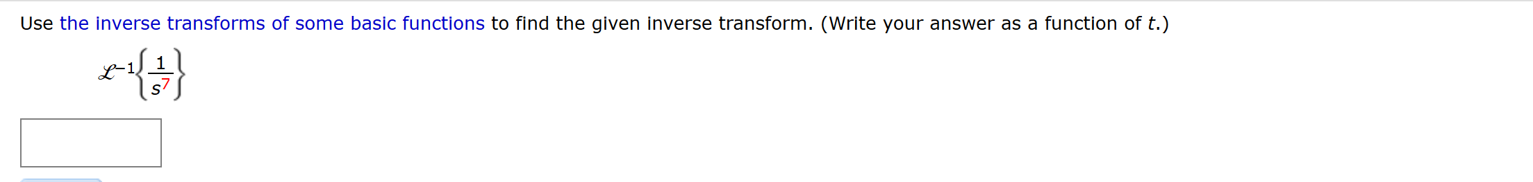 Solved Use The Inverse Transforms Of Some Basic Functions To 5129