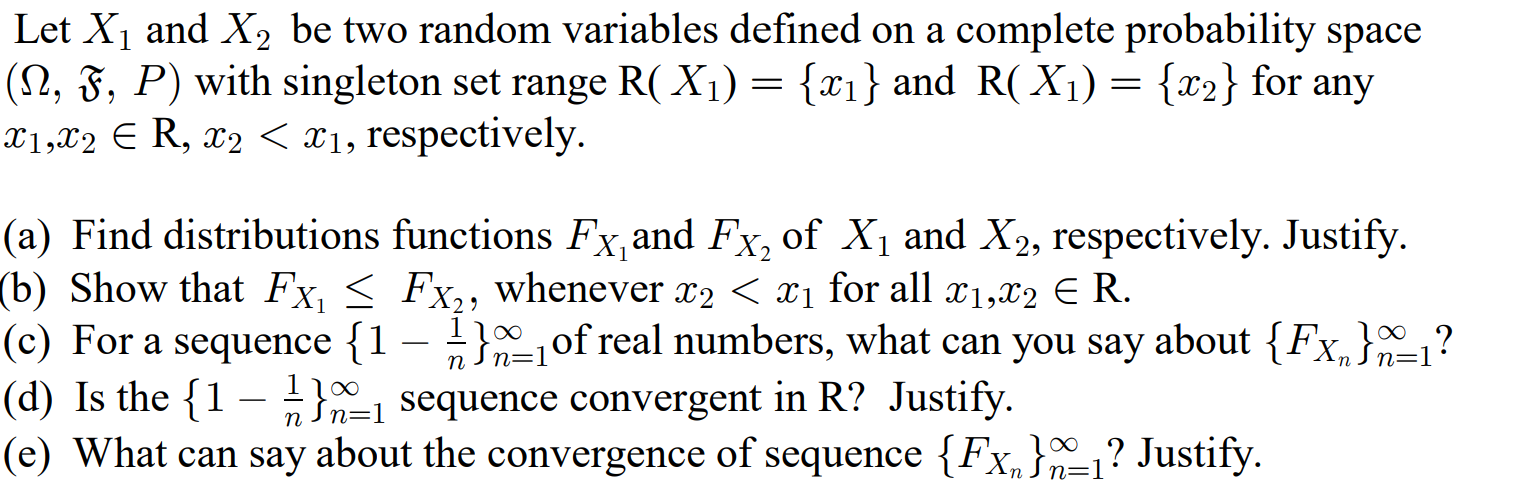 Solved Let X1 and X2 be two random variables defined on a | Chegg.com