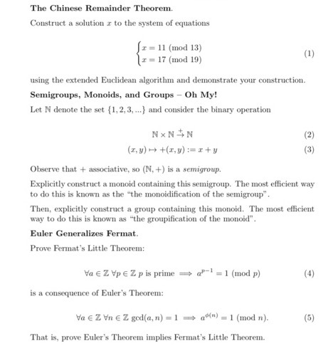 Solved The Chinese Remainder Theorem. Construct a solution r | Chegg.com