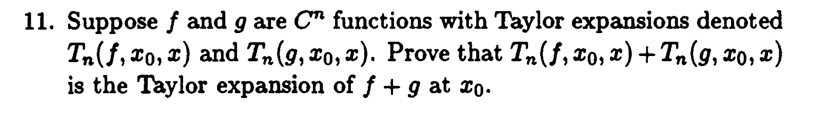 Solved 1. Suppose f and g are Cn functions with Taylor | Chegg.com