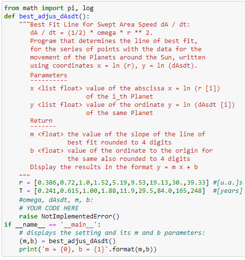 Solved Python 3 ( Lists). Write the "best_adjus_dAsdt" | Chegg.com