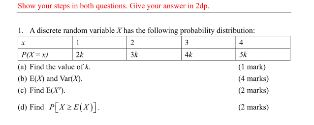 Solved Show your steps in both questions. Give your answer | Chegg.com