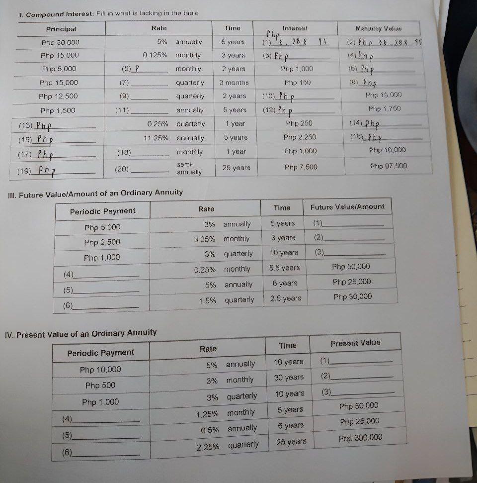 Solved Fill in the blanks what is missing. Solve for | Chegg.com