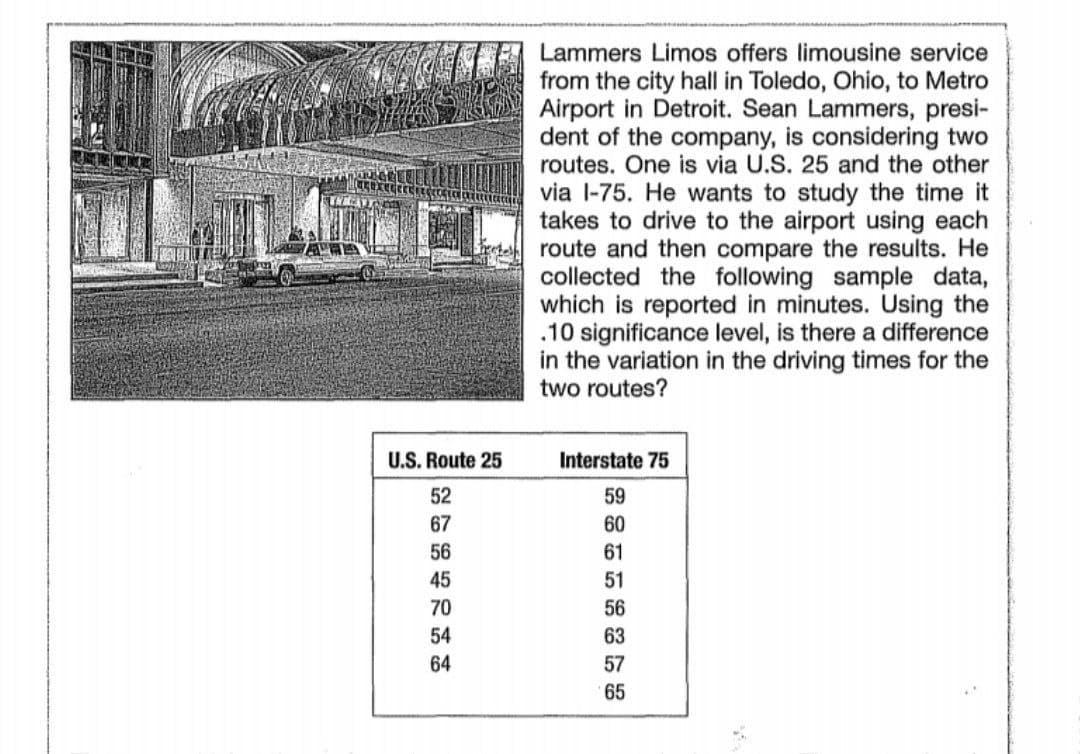 Lammers Limos offers limousine service from the city | Chegg.com