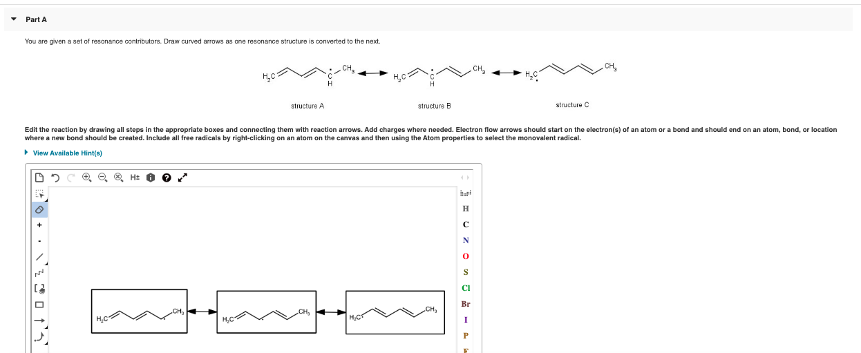 Solved Part A You are given a set of resonance contributors. | Chegg.com