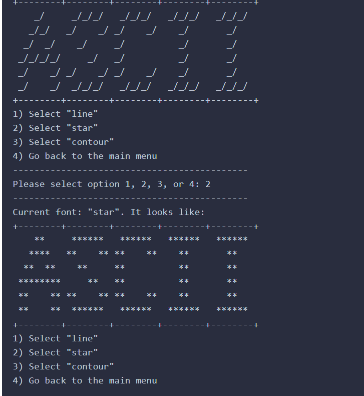 Solved In C: how can you print a word in ASCII using | Chegg.com