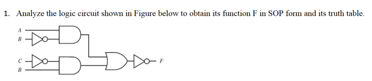 Solved 1. Analyze the logic circuit shown in Figure below to | Chegg.com