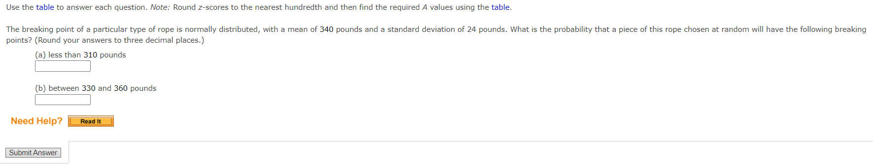 Solved Use the table to answer each question. Note: Round | Chegg.com