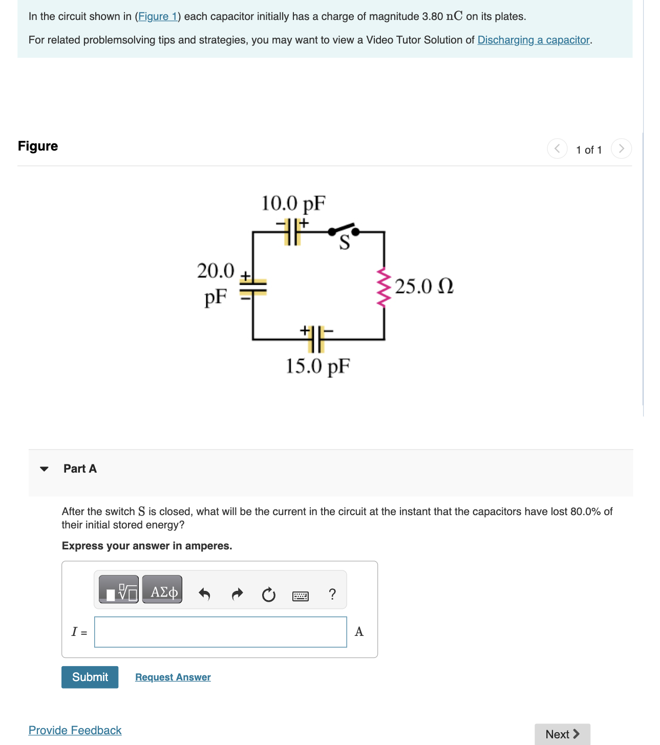 Solved In ﻿the circuit shown in (Figure 1) ﻿each capacitor | Chegg.com
