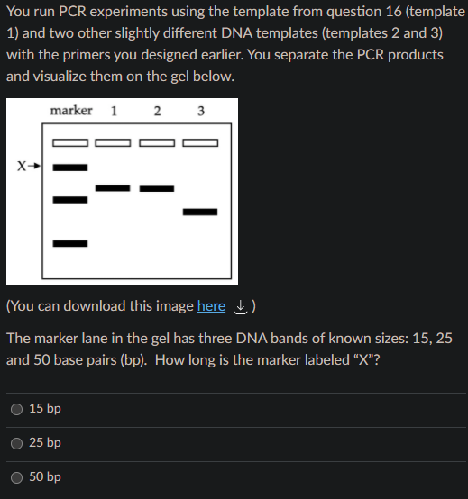 Solved You run PCR experiments using the template from | Chegg.com