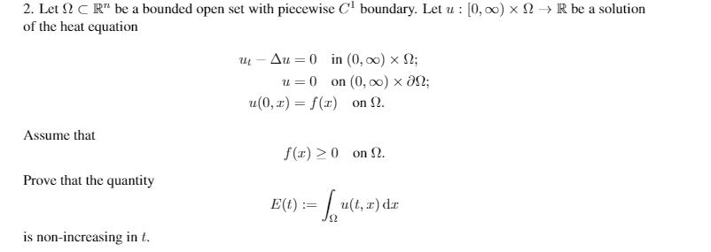 Solved 2. LetΩ⊂Rnbe a bounded open set with | Chegg.com