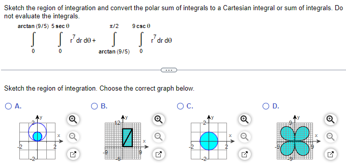 Solved Sketch the region of integration and convert the | Chegg.com