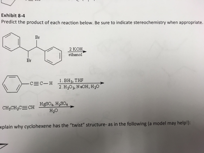 Solved Predict the product of each reaction below. Be sure | Chegg.com