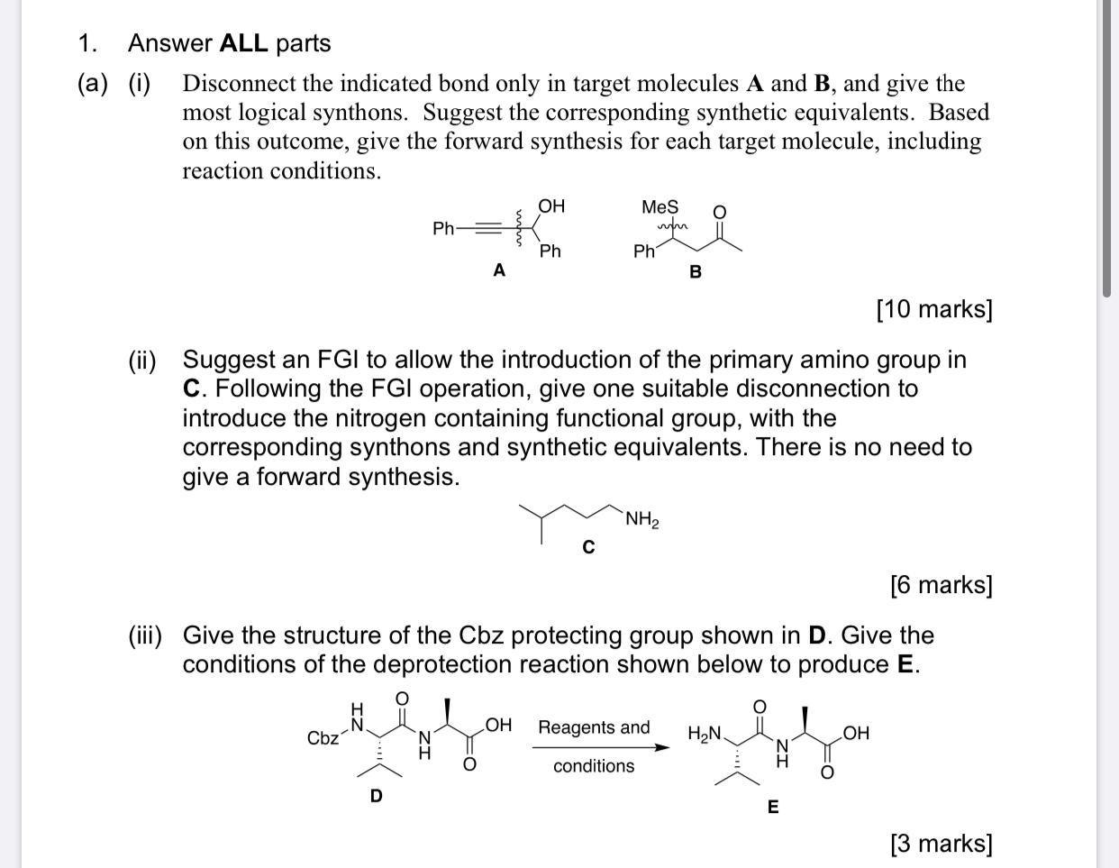 Solved 1. Answer ALL parts (a) (i) Disconnect the indicated | Chegg.com