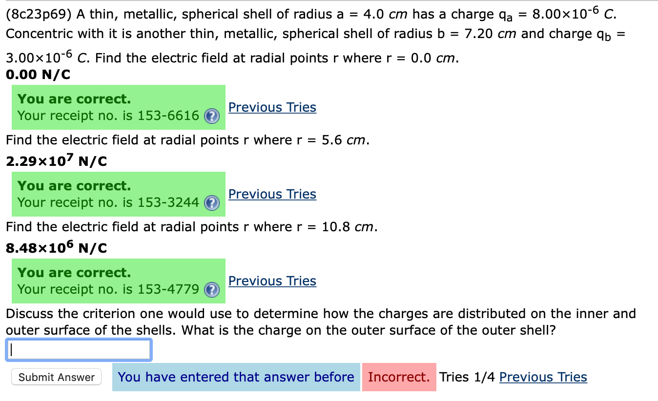 Solved (8c23p69)A thin, metallic, spherical shell of radius | Chegg.com