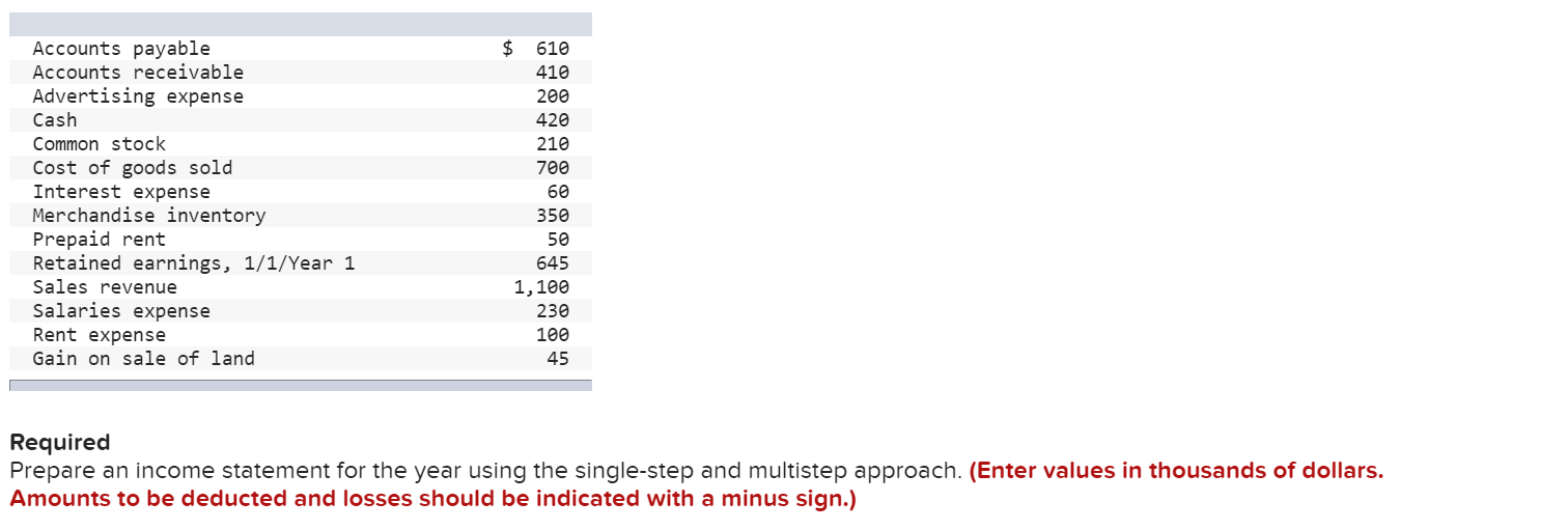 Solved Exercise 4-14A (Algo) Single-step and multistep | Chegg.com