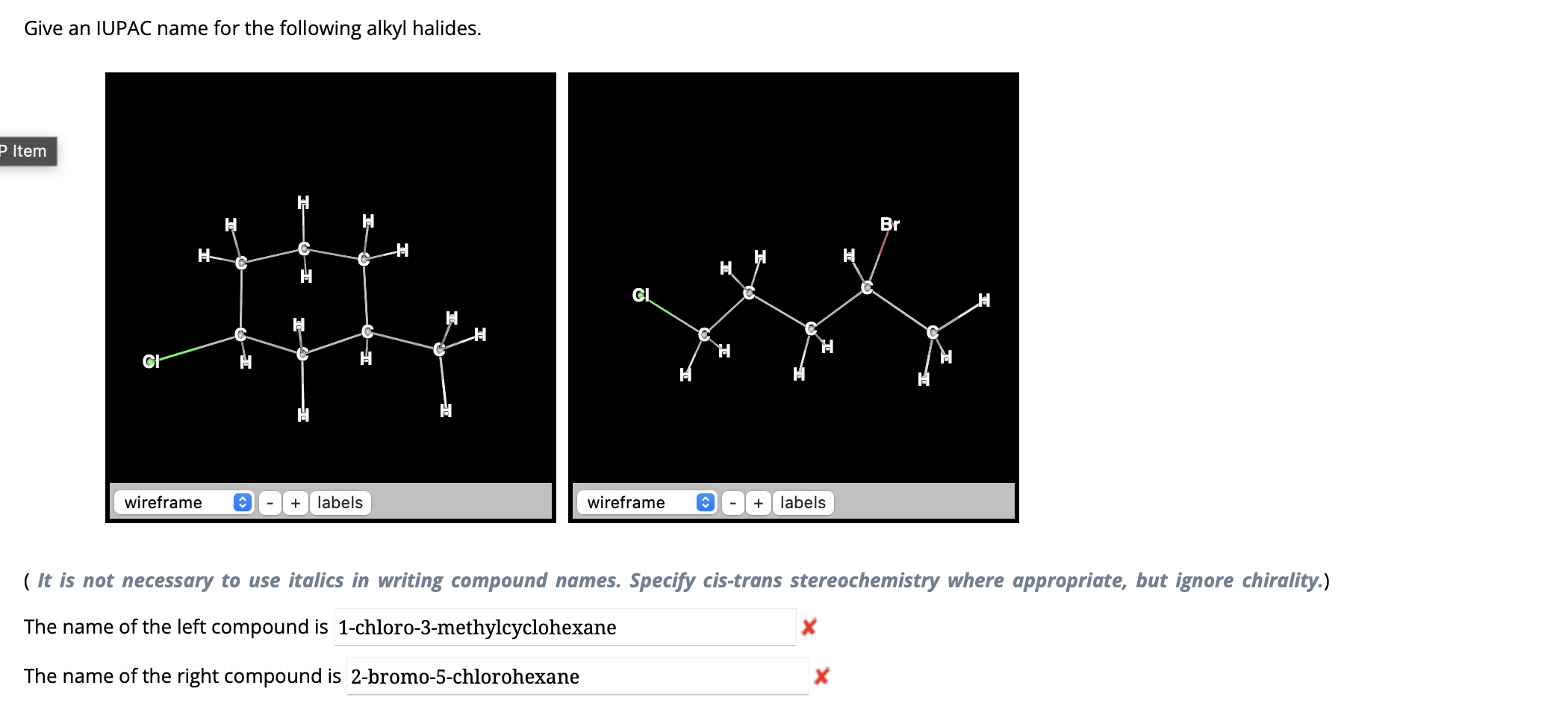Solved Give an IUPAC name for the following alkyl halides.( | Chegg.com