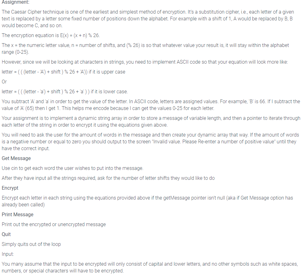 (Solved) : Assignment Caesar Cipher Technique One Earliest Simplest ... (Solved) : Assignment Caesar Cipher Technique One Earliest Simplest ...
